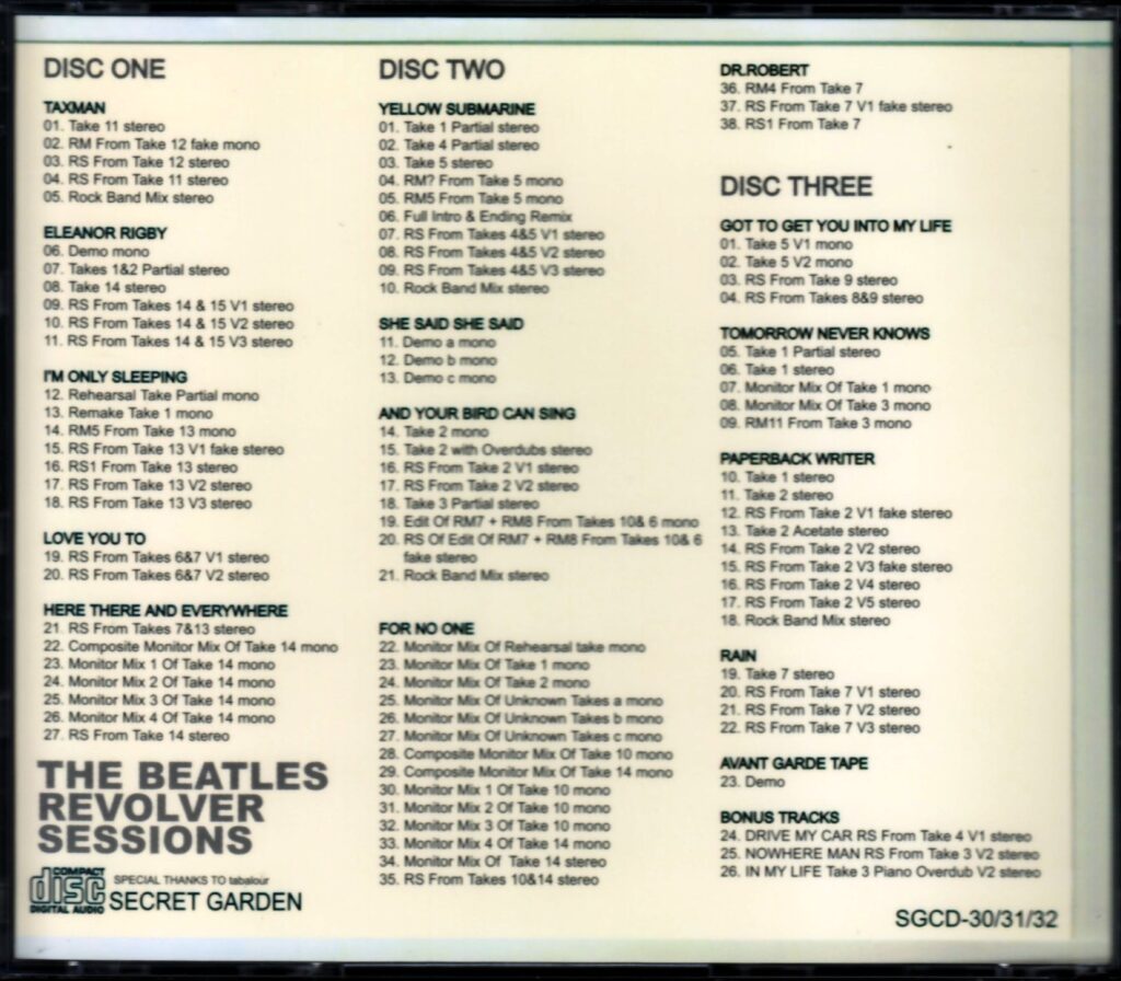 Beatles/Revolver Sessions - SAKURA Record