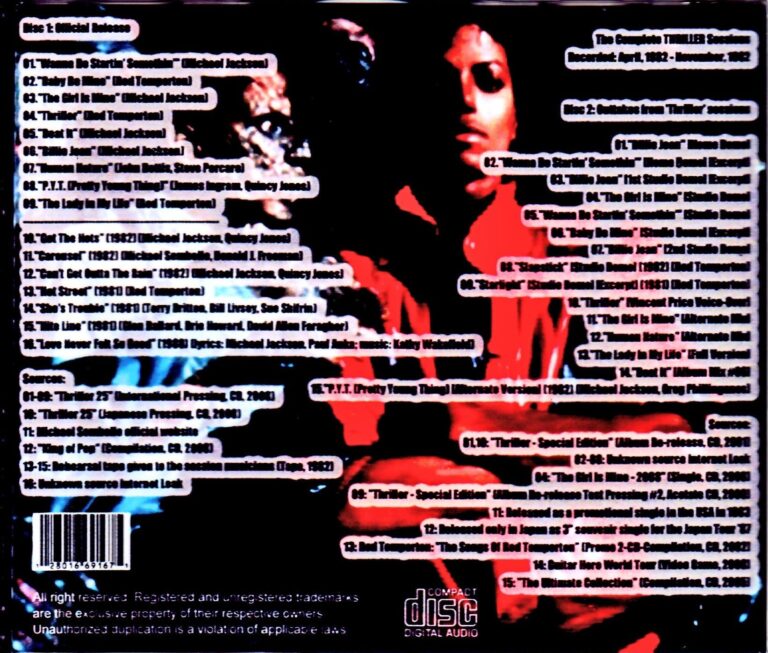Michael Jackson/Thriller Complete Sessions - SAKURA Record