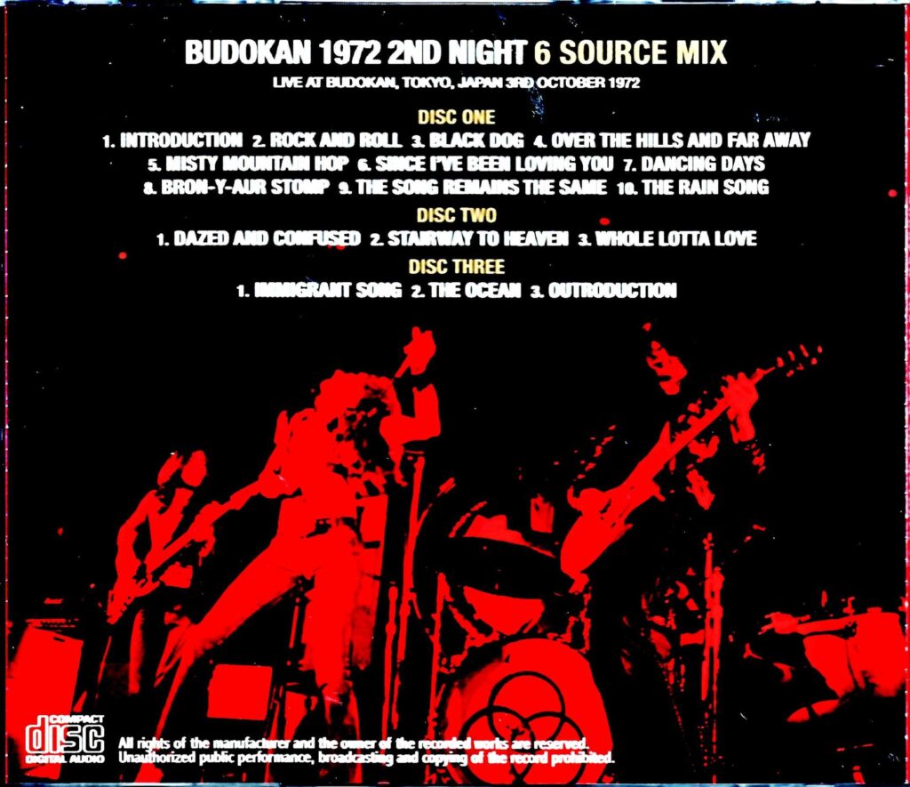Led Zeppelin/Tokyo,Japan 10.3.1972 6source Mix - SAKURA Record
