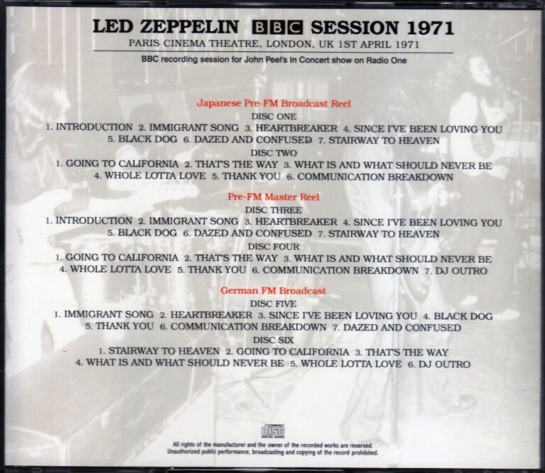 Led Zeppelin/London,UK 1971 Japan Pre-FM Broadcast - SAKURA Record