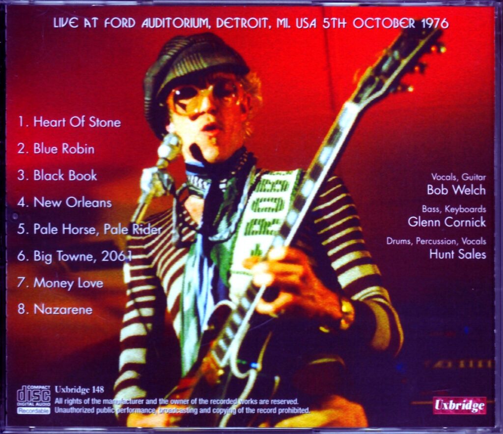 Bob Welch,Paris/MI,USA 1976 - SAKURA Record