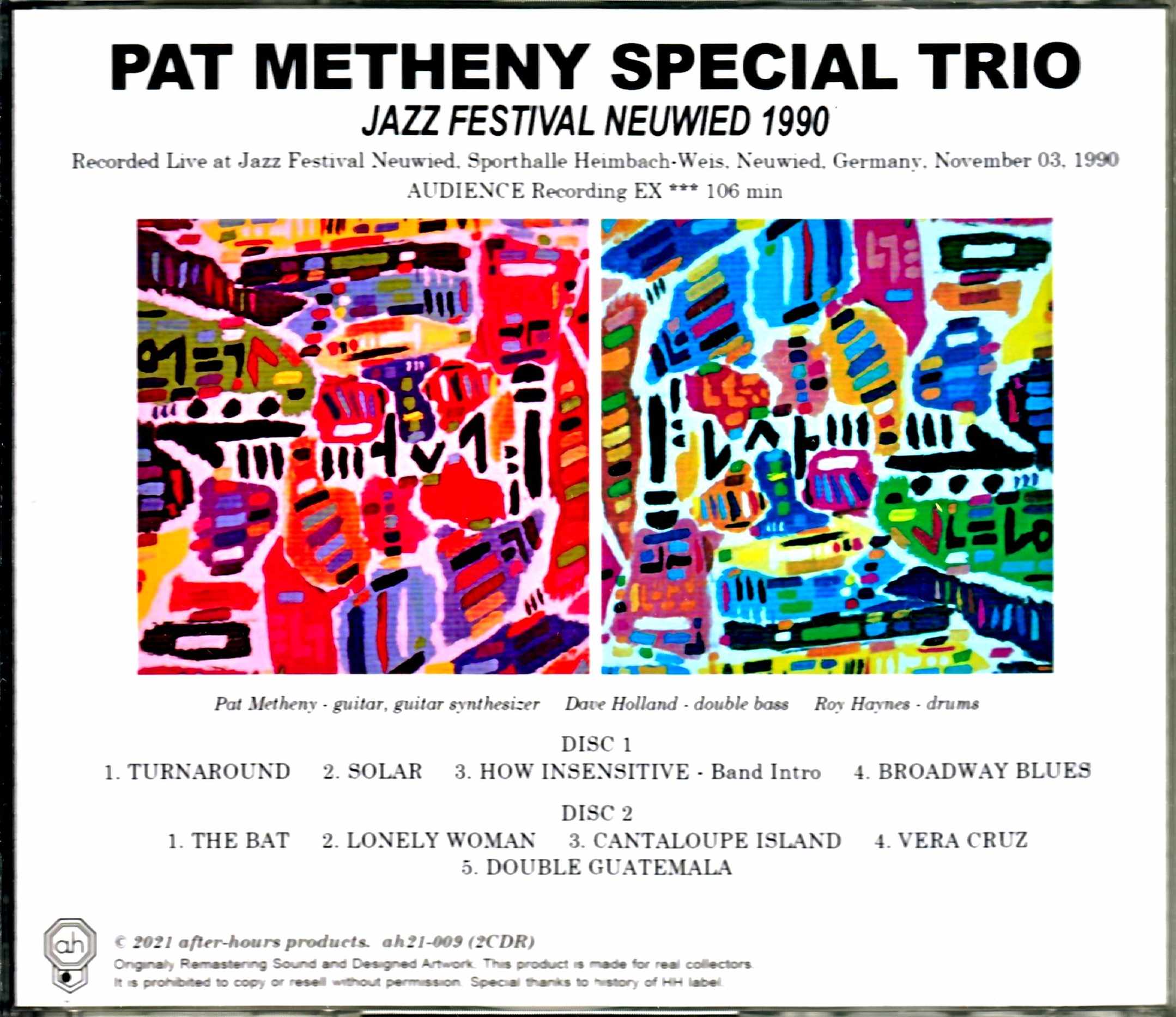 Pat Metheny Special Trio/Germany 1990 Complete - SAKURA Record